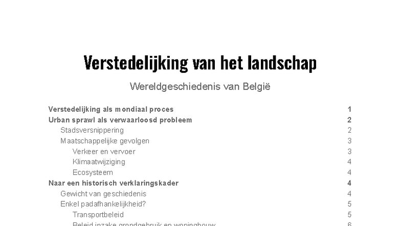 Verstedelijking en Urbanisatie in België: Een Historisch Perspectief ...