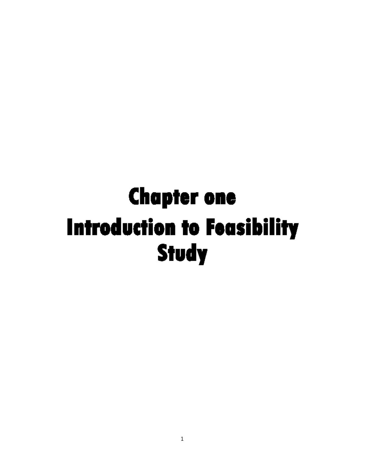 Ch 1: Introduction to Feasibility Studies and Their Importance - Studocu