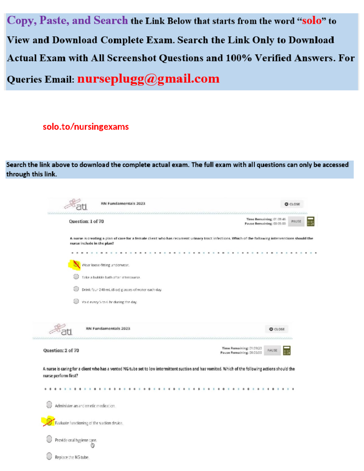 ATI RN Fundamentals 2023-2026 Proctored Exam NGN: 70 Q&A with ...