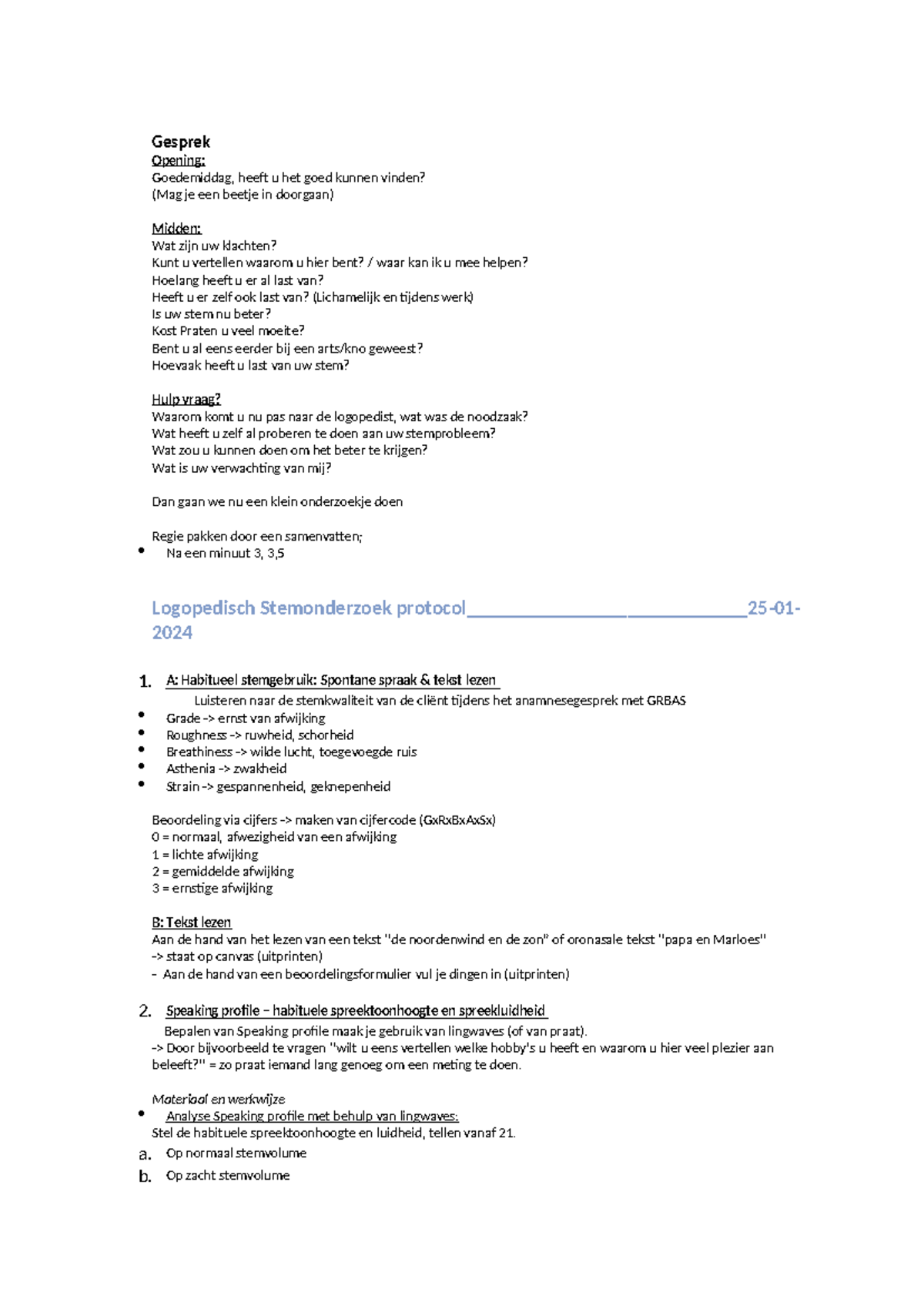 Stem Blok B Jaar 2 - Mondelinge Gespreksvaardigheden en Stemonderzoek ...