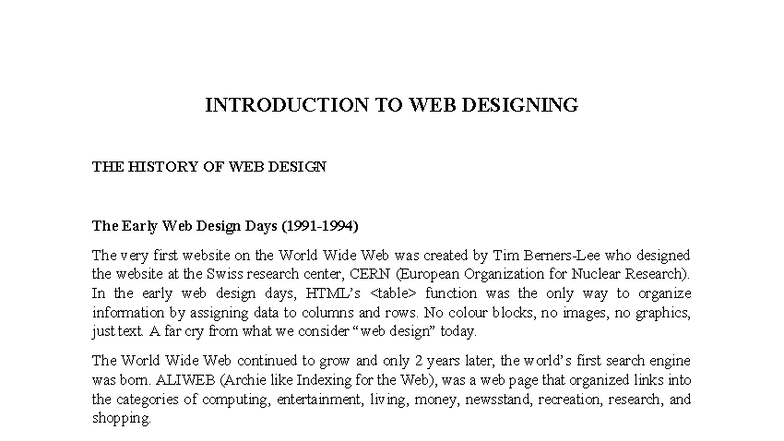 INBOUND 354: The Evolution of Web Design Through the Years - Studocu