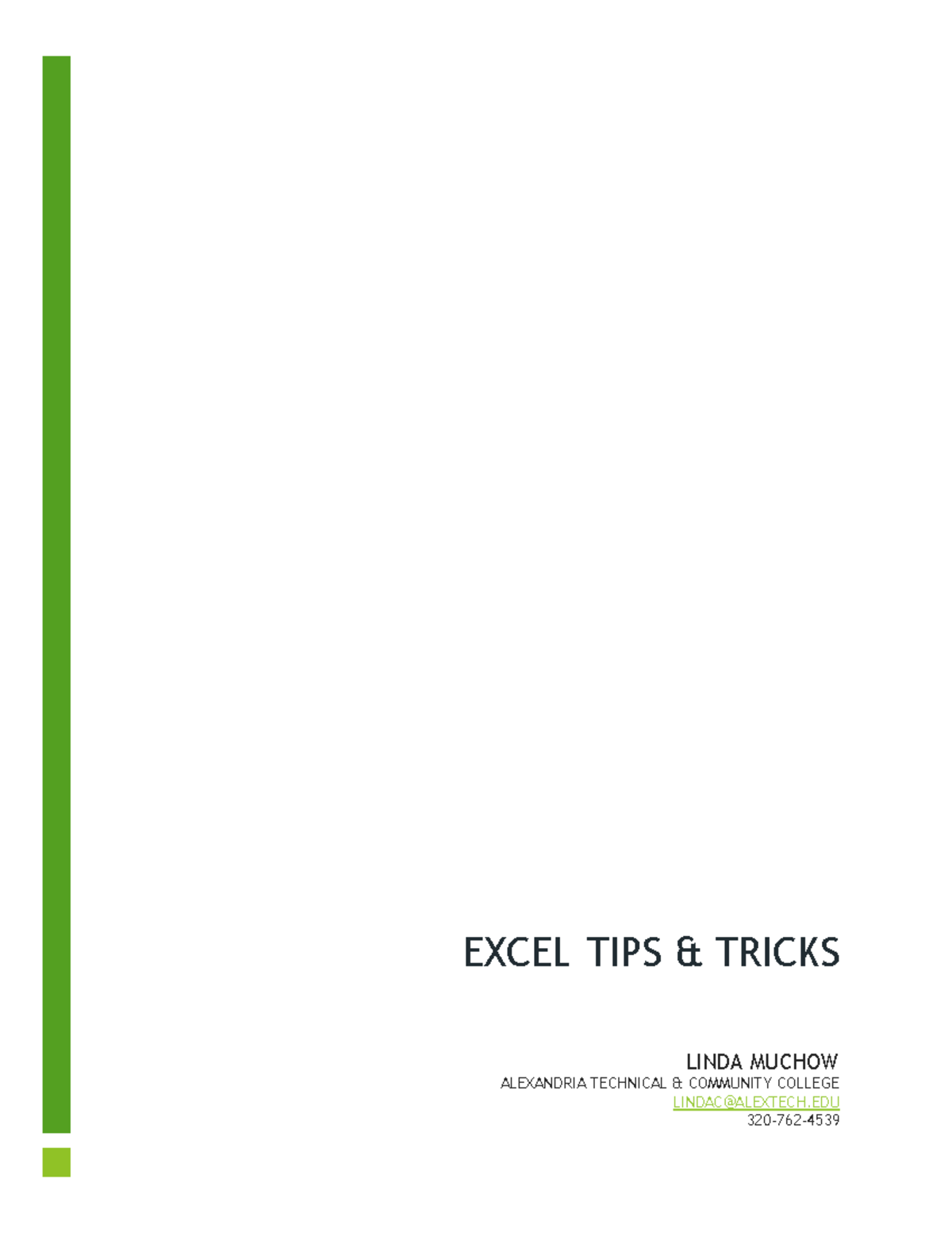 Excel Tips & Tricks: Selection Techniques and Shortcuts - Studocu