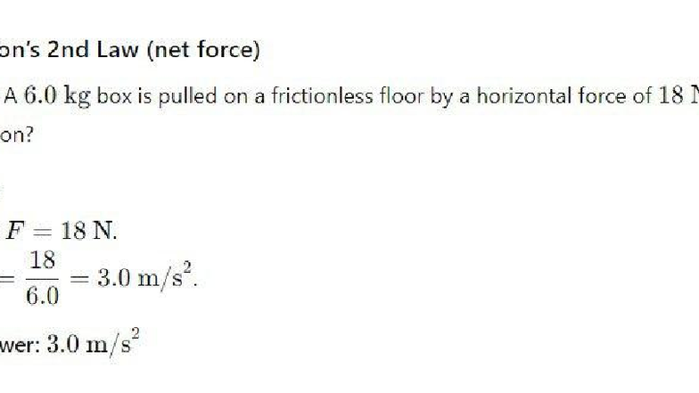 25 12 09 14 00 46 - solving - PHYSICS - 2) 2nd Law (net force) Problem ...
