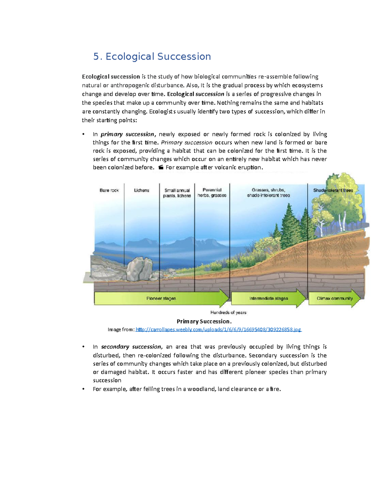 Environmental Science. Module 4 - 5. Ecological Succession Ecological ...