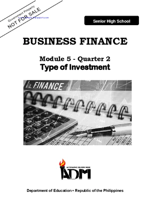 Business Finance Module 1-ABM GRADE12 - Department of Education ...