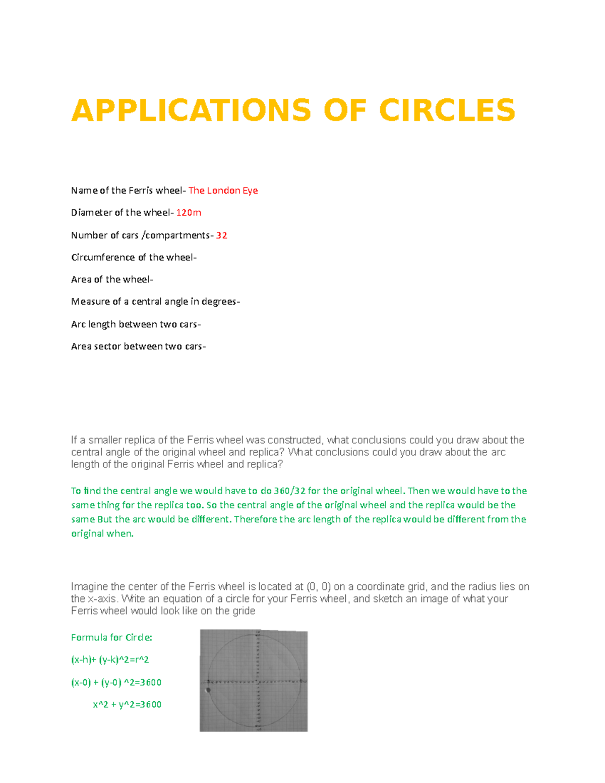 Applications of Circles: Exploring Ferris Wheel Geometry and Angles ...