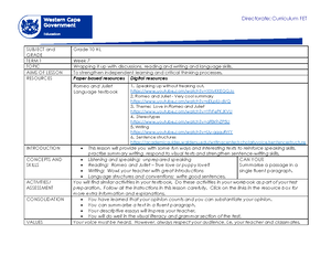 English HL Grade 10 Term 1 Week 1 2021 - Directorate: Curriculum FET ...