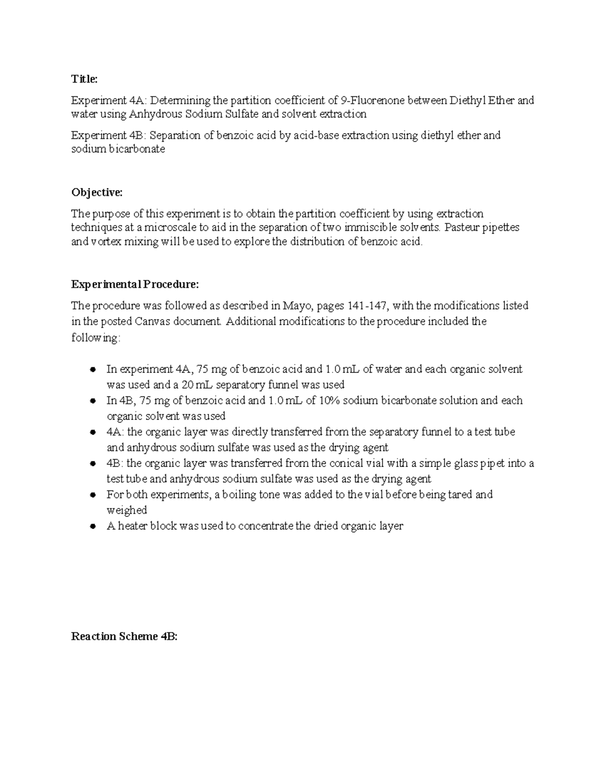 Partition Coefficient Lab Report: Solvent Extraction Techniques ...
