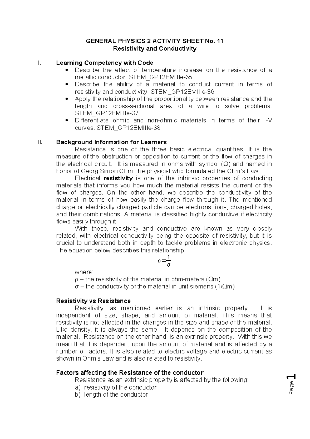 STEM_GP12EMIIIe General Physics 2: Resistivity & Conductivity Activity ...