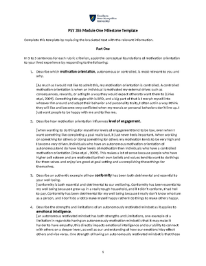 PSY 375 Module Six Lab Worksheet Template - PSY 375 Module Six Lab ...
