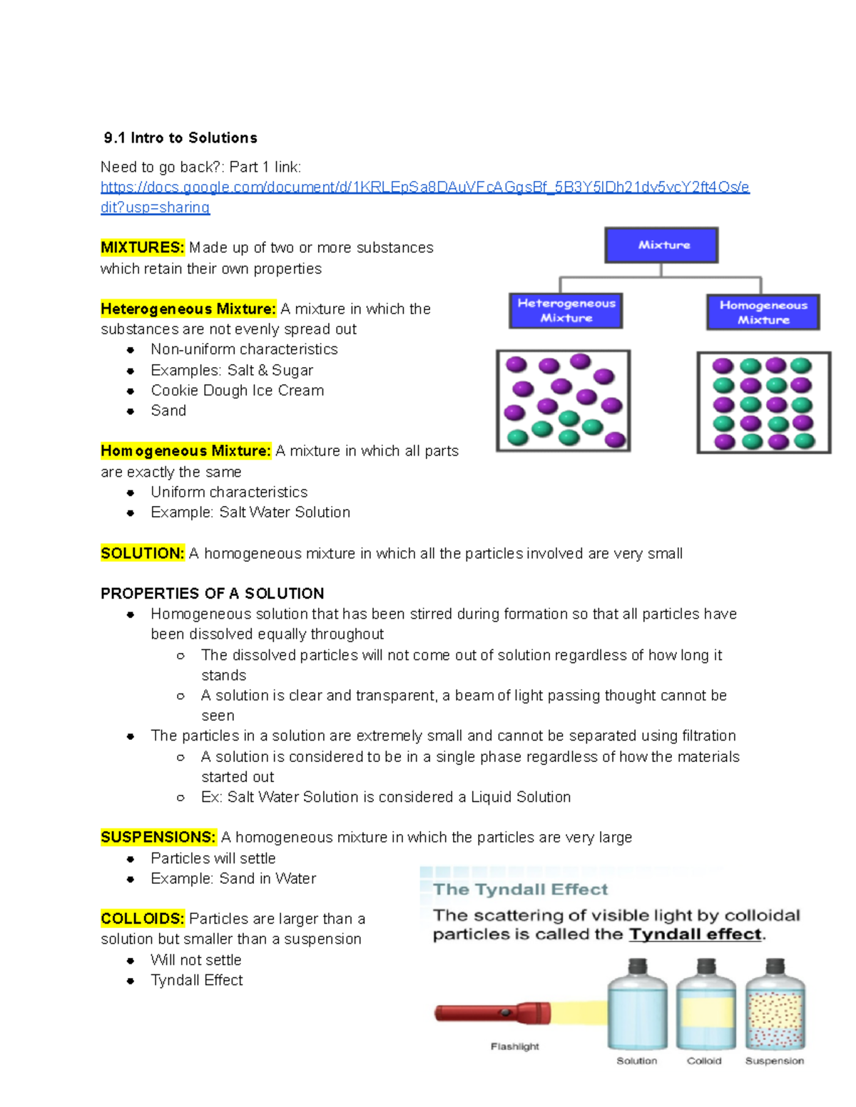 Chaps Notes PART 2 - Units 9 -12 in AP chem - 9 Intro to Solutions Need ...