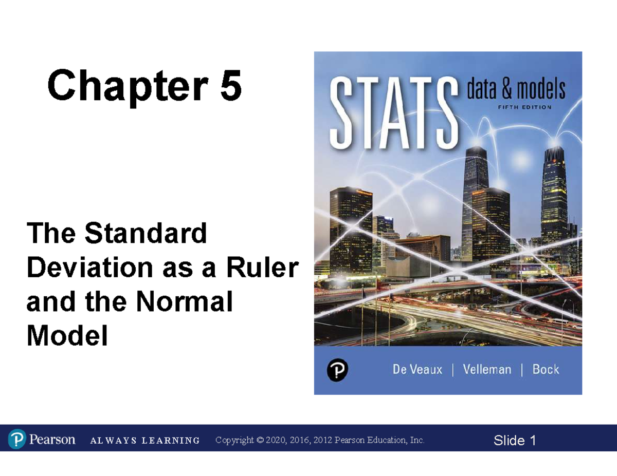 Chapter 5: The Standard Deviation as a Ruler & Normal Model - Studocu