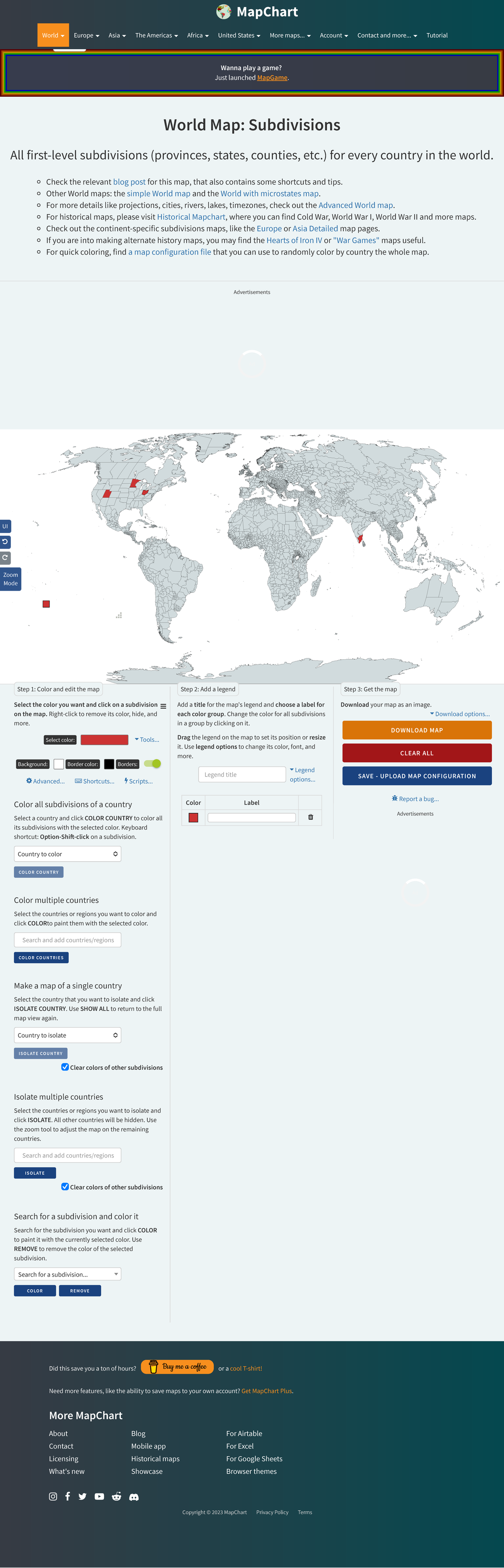 Subdivisions Of The World