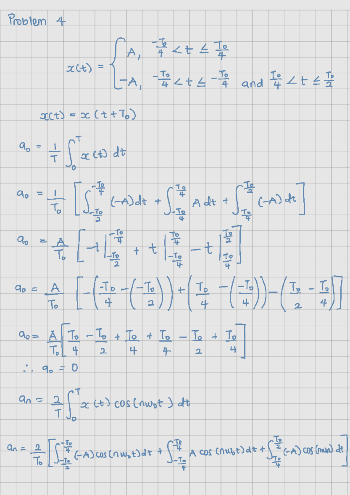 Signals and system 3 - Some problems and solutions - Problem 4 s A, 4