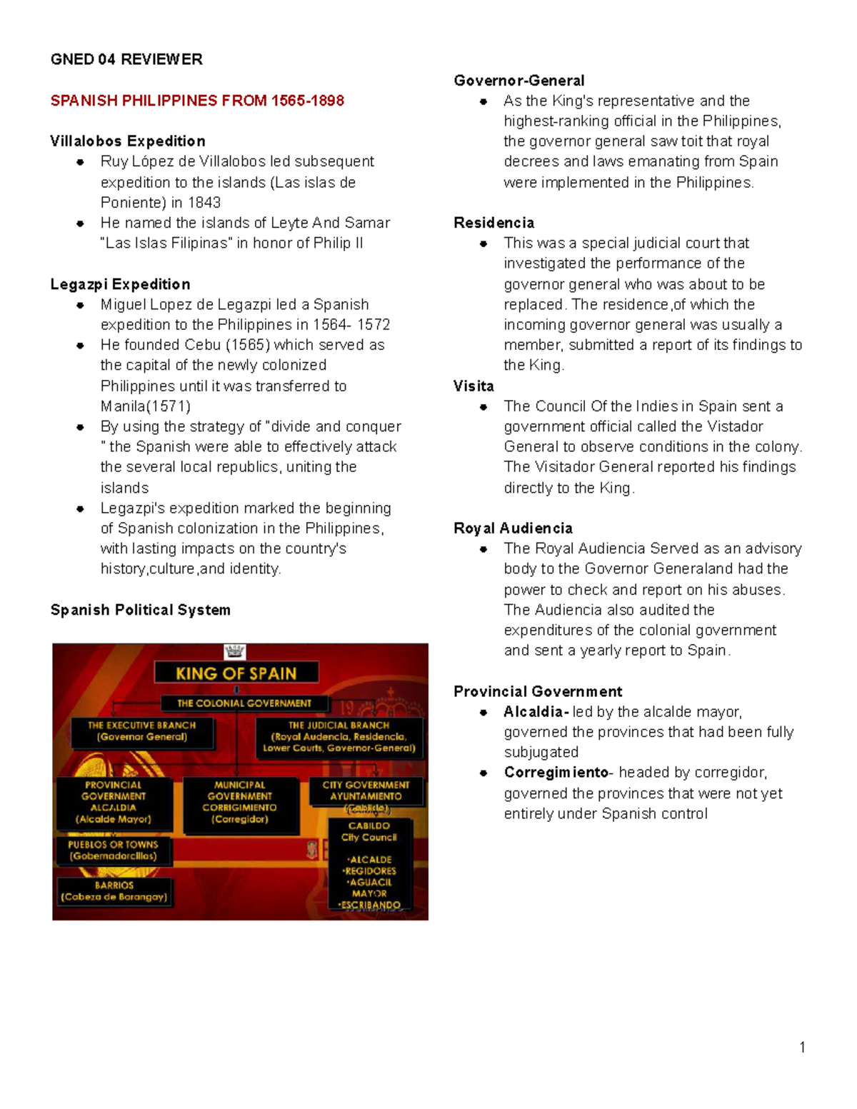 GNED 04 Final Exam Reviewer: Spanish Colonization in the Philippines ...
