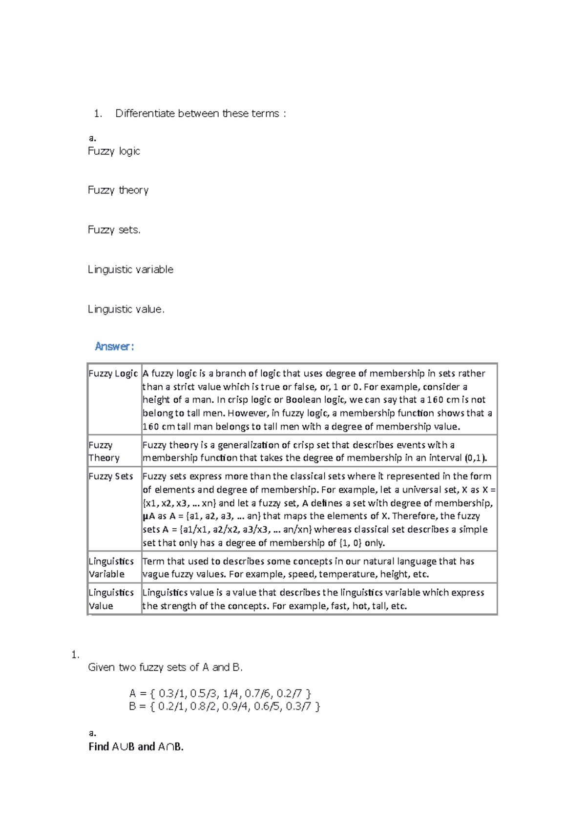 Tutorial 3 Answer - csc583 - Differentiate between these terms : a ...