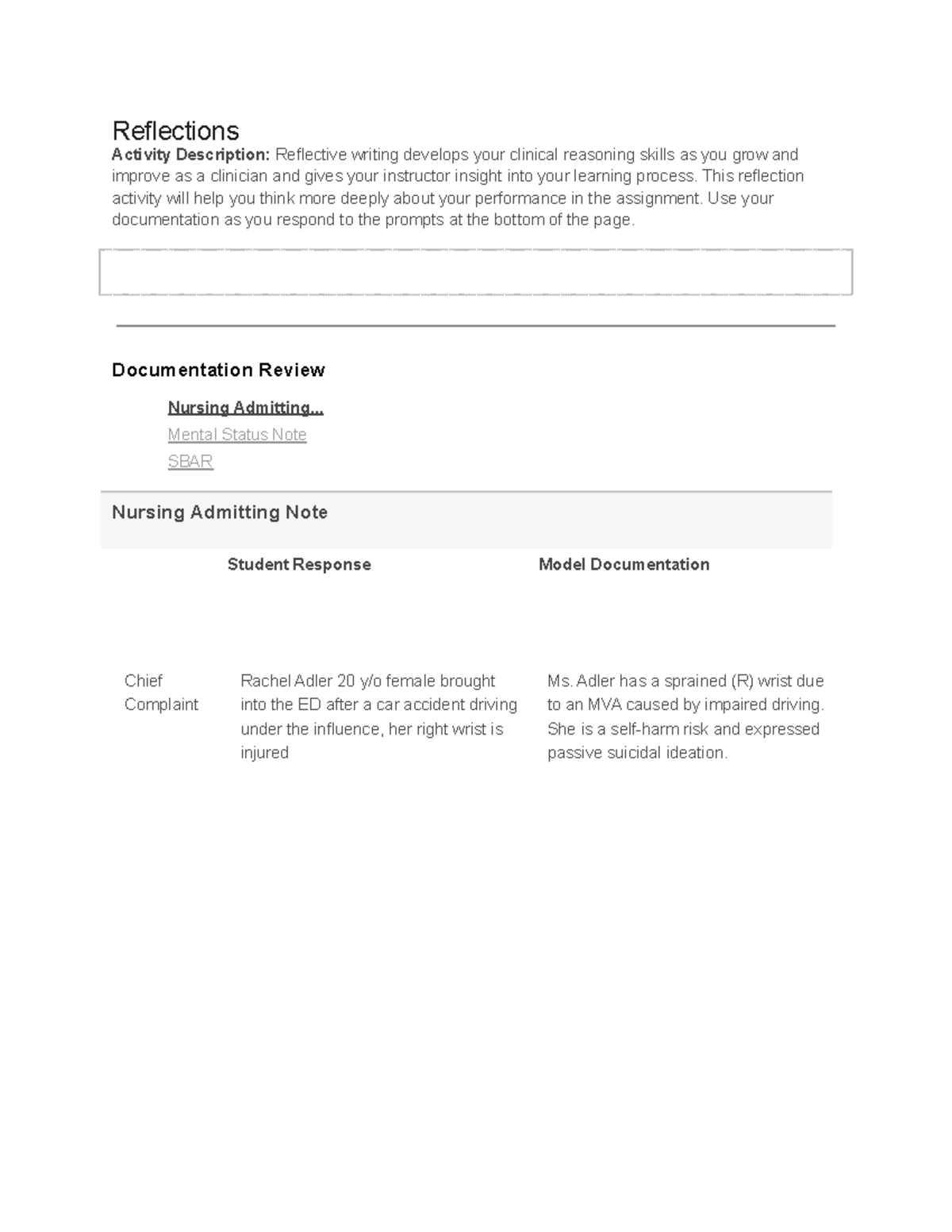 Reflective Analysis of Alcohol Use Disorder - Case Study for Nursing ...
