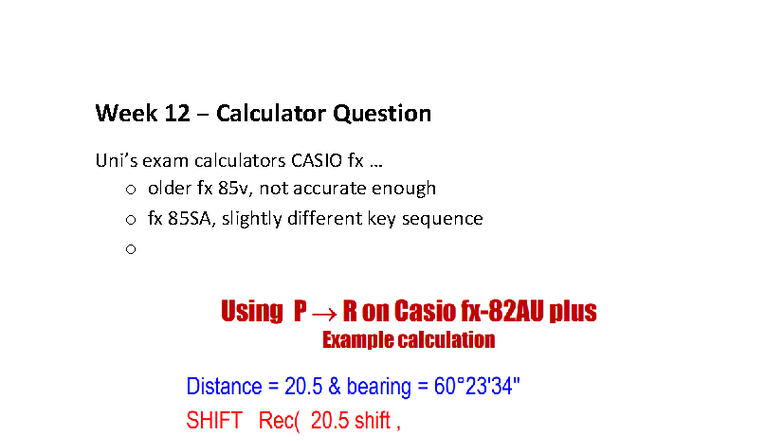 Tut Week 12 - Calculator Question - CIVL1810 - Week 1 2 – Calculator ...