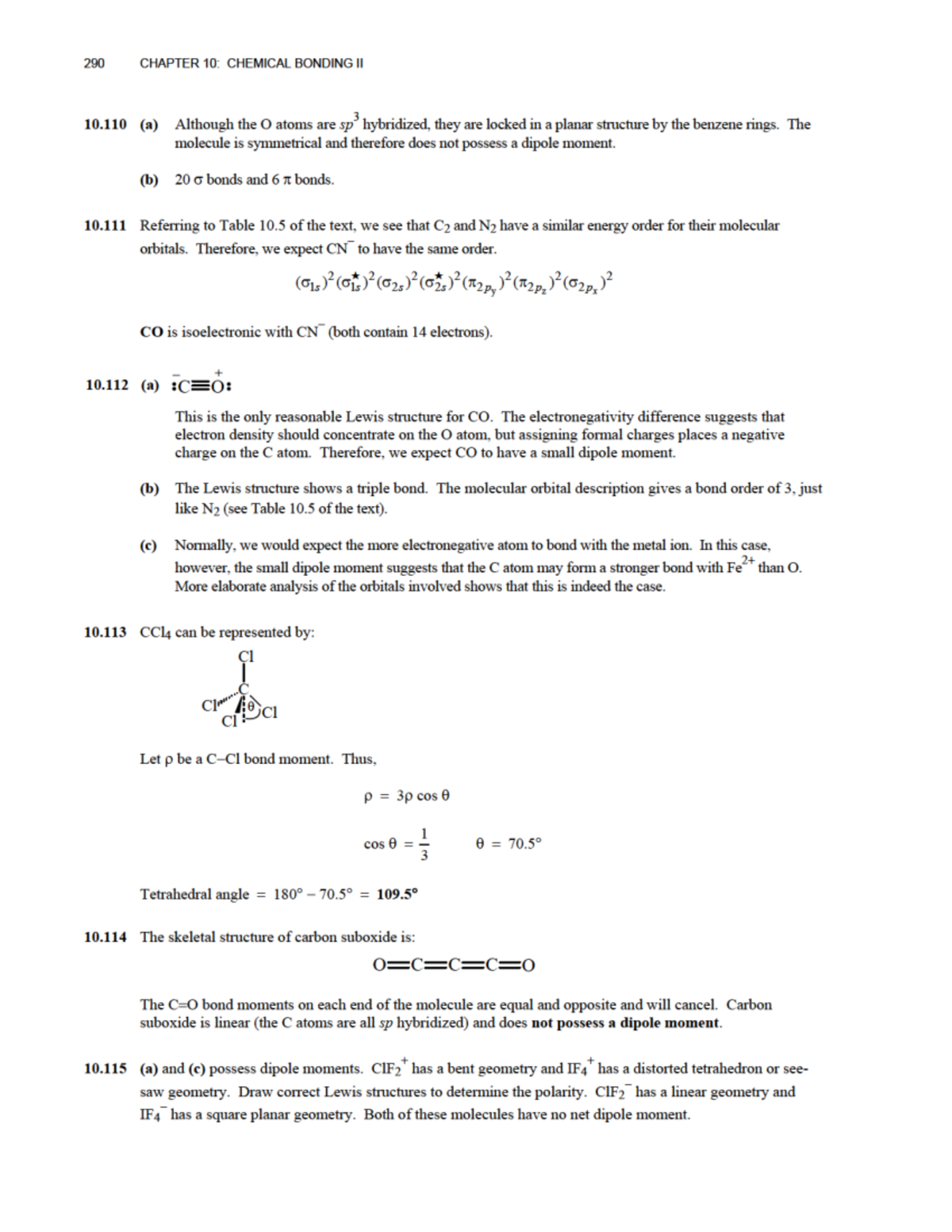 290 CHAPTER 10: CHEMICAL BONDING - Solution Manual (Chang 10th Ed ...