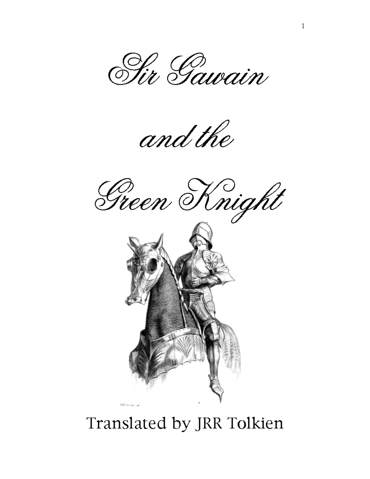 Sir Gawain and the Green Knight (ENG 101) - Full Text Analysis ...
