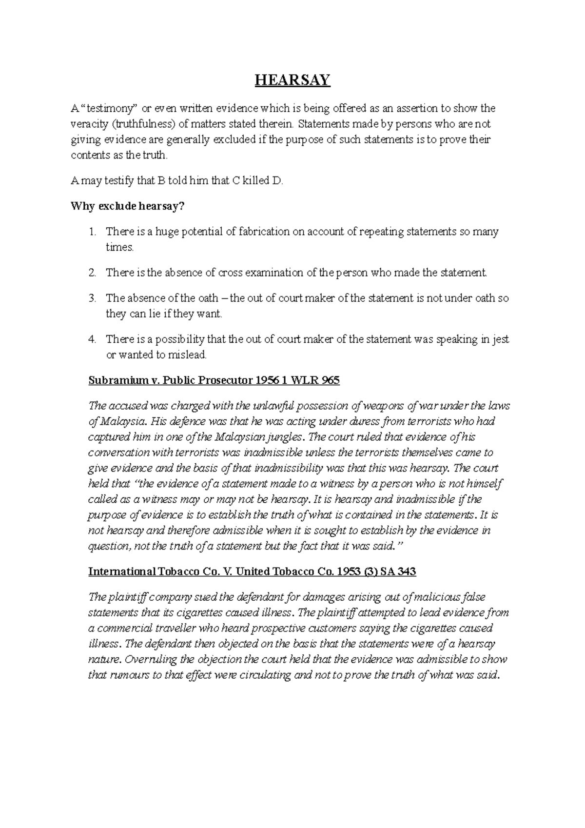 6. Hearsay: Understanding Admissibility and Legal Exceptions in Law ...