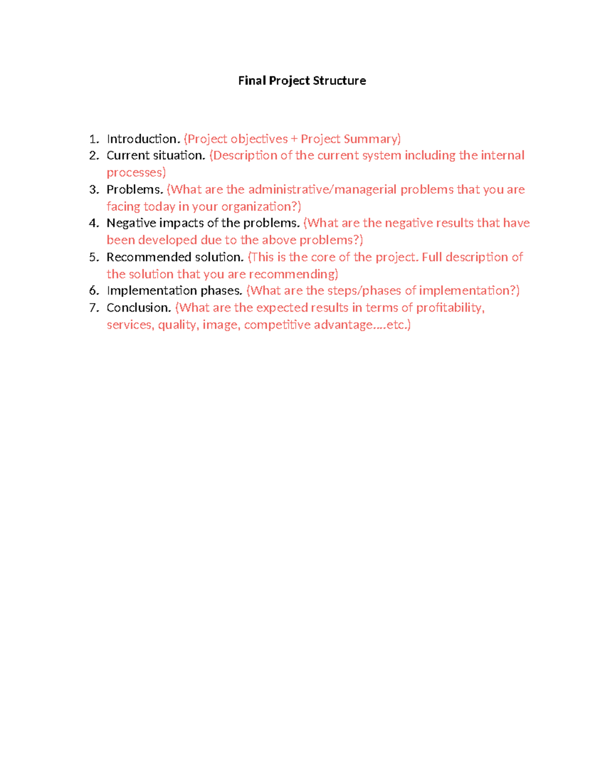 Final Project Structure - Final Project Structure Introduction ...