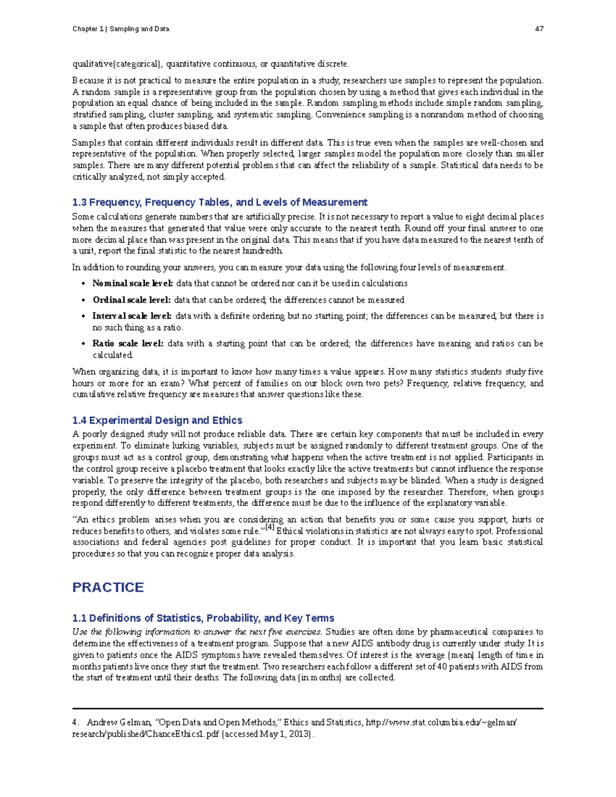 Chapter 1: Sampling, Data, and Experimental Design in Introductory ...