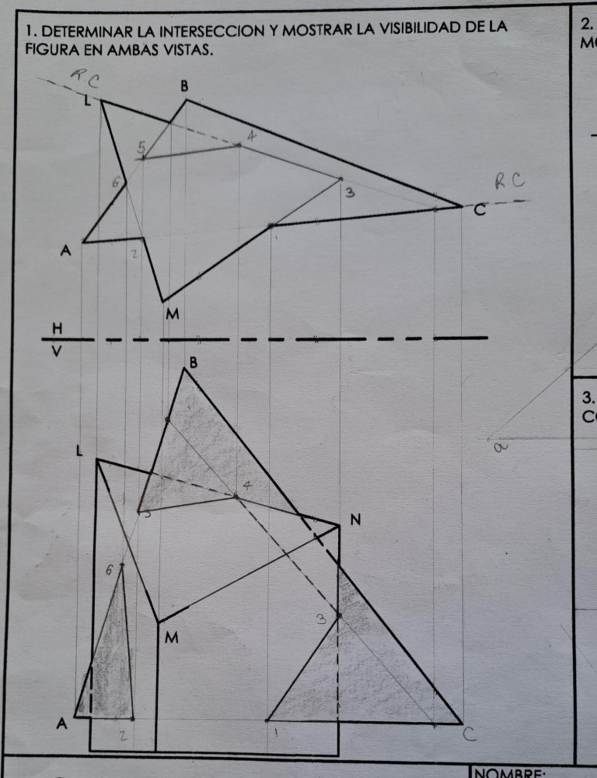 Lámina 14 geometría - Geometria Descriptiva - Studocu
