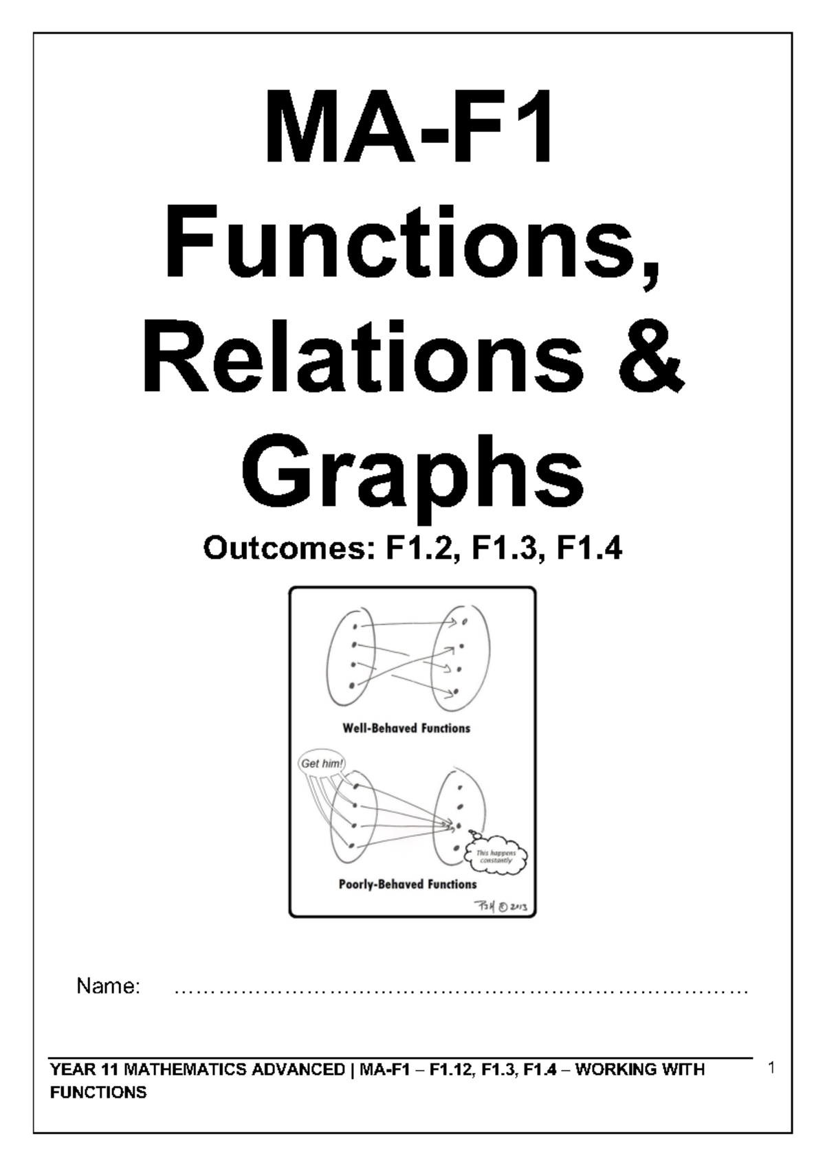 YEAR 11 MATH ADVANCED | MA-F1 – WORKING WITH FUNCTIONS (F1.2 - F1.4) - Studocu