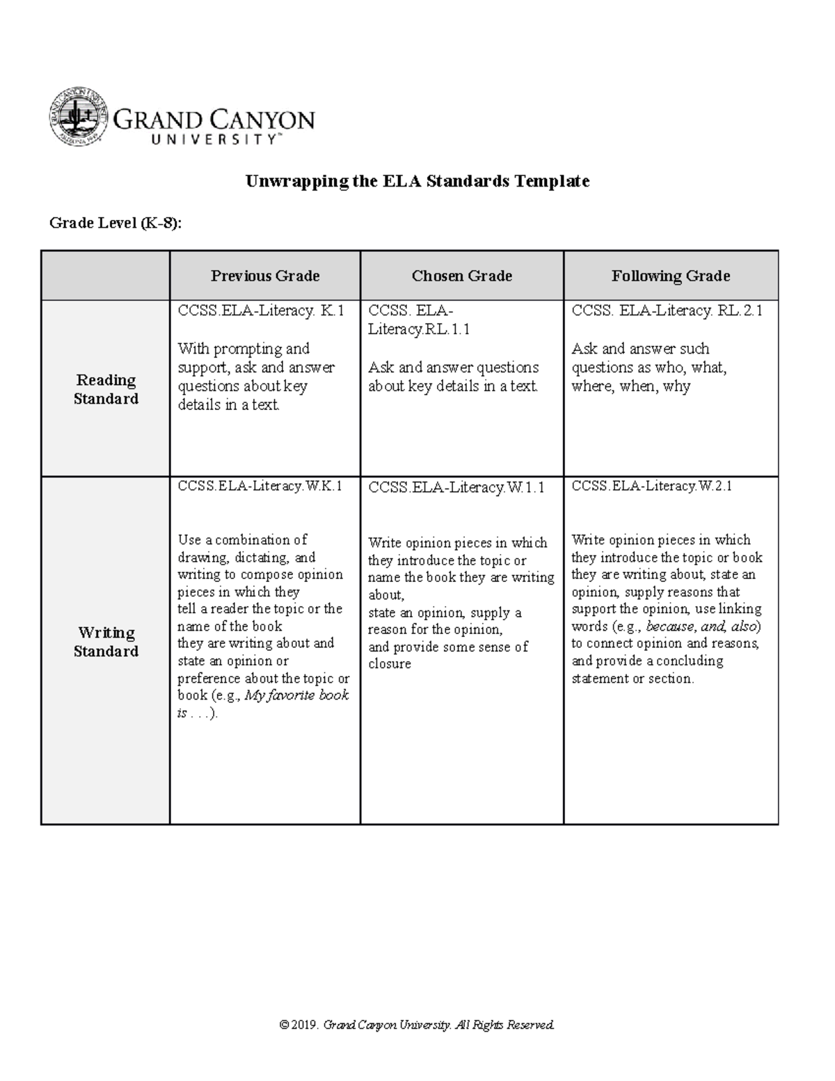 ELM-480-T1-Exploring the ELA Standards: Instructional Strategies - Studocu