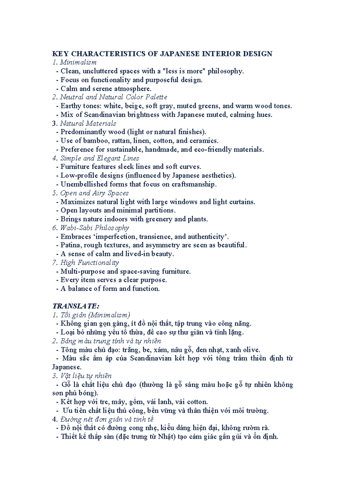 KEY CHARACTERISTICS OF JAPANESE INTERIOR DESIGN (JPN 101) - Studocu