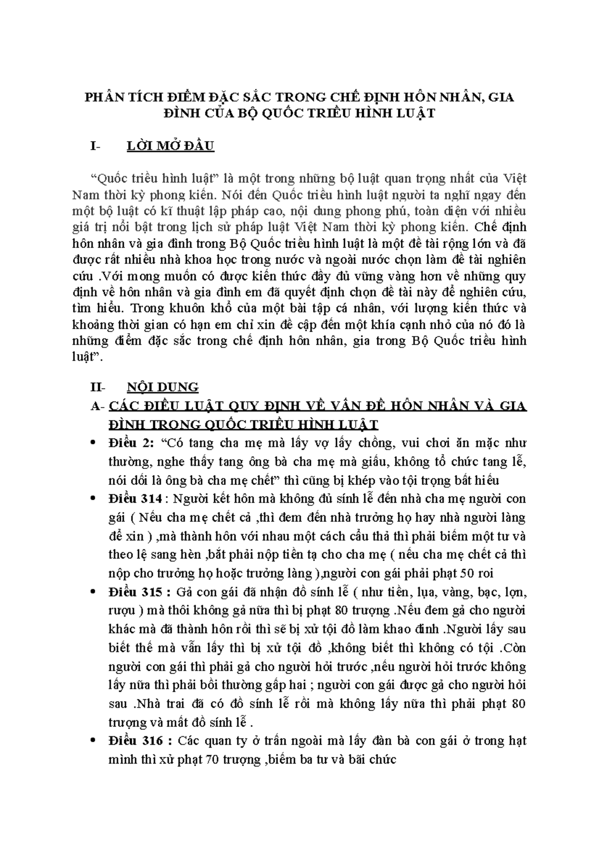 BTL Lsnnvpl - SVSV - PHÂN TÍCH ĐIỂM ĐẶC SẮC TRONG CHẾ ĐỊNH HÔN NHÂN ...