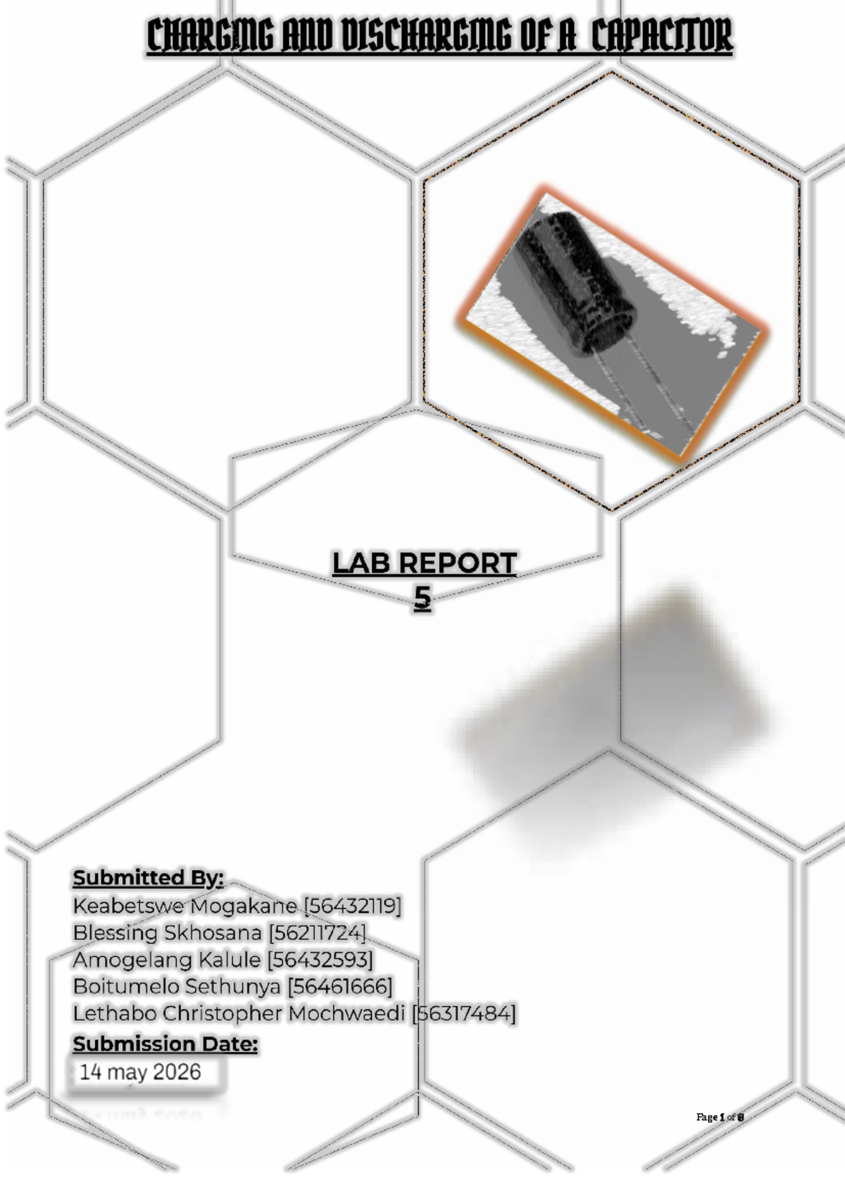 Lab 5: Charging and Discharging in DC RC Circuits - ELYM 115 - Studocu