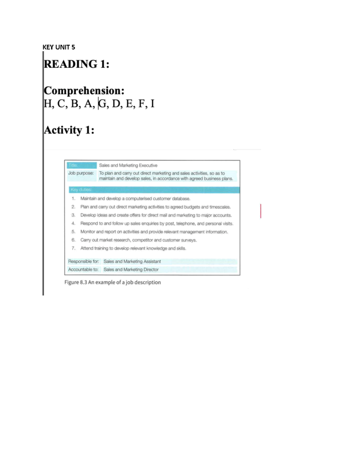 KEY UNIT 5 - Key unit 5 - English for Business - KEY UNIT - Studocu
