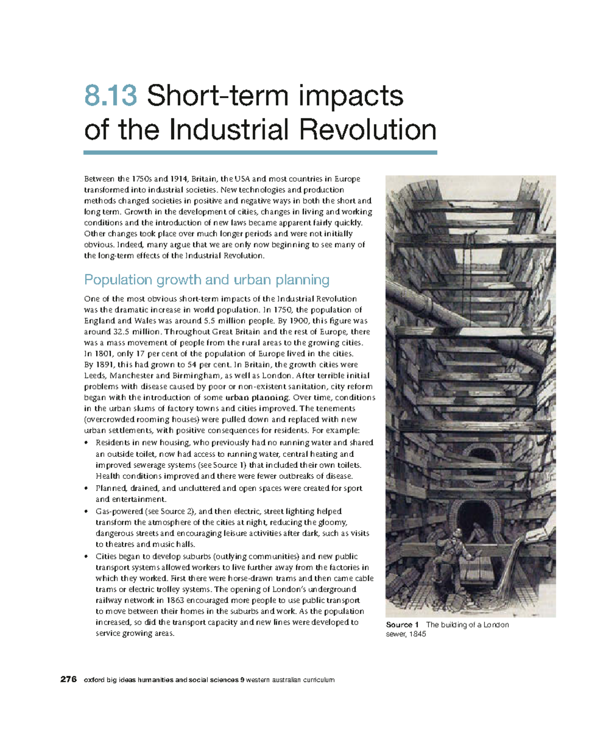 Impacts of the Industrial Revolution: Changes from 1750 to 1914 - Studocu