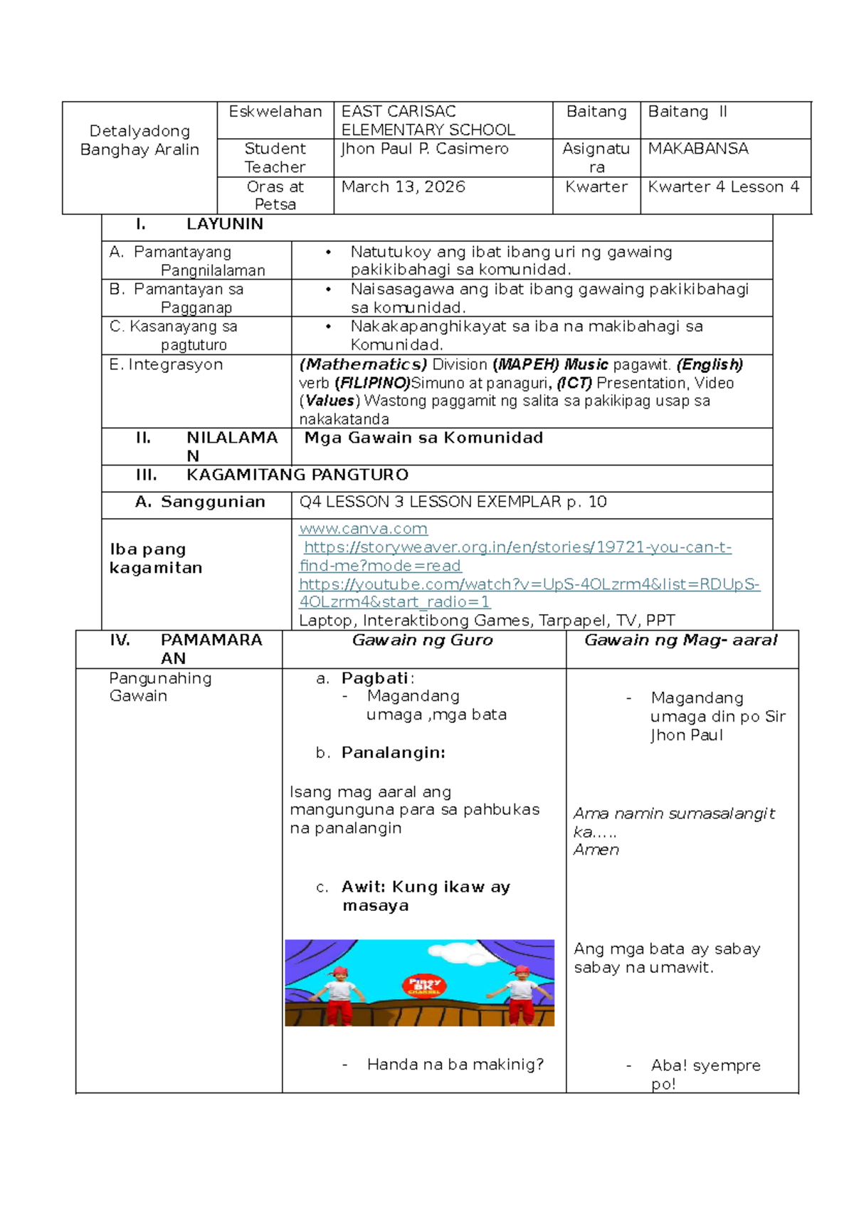Ato J LP Makabansa Q4 L4 - Final Lesson Plan on Community Participation ...