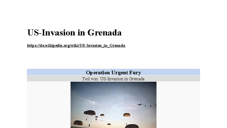 US Invasion of Grenada: Operation Urgent Fury (1983) Analysis - Studocu