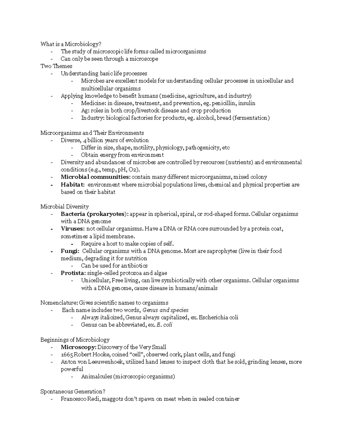 Microbiology 101: Understanding Microorganisms and Their Impact - Studocu