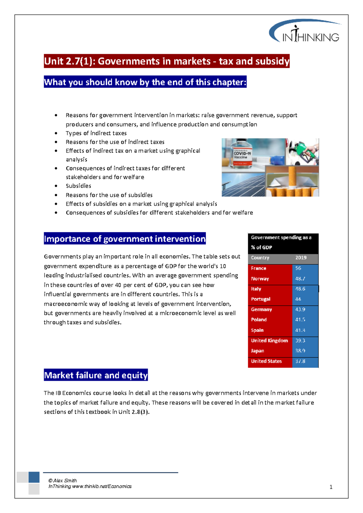 Government Intervention in Markets: Tax and Subsidy - Revision Notes ...