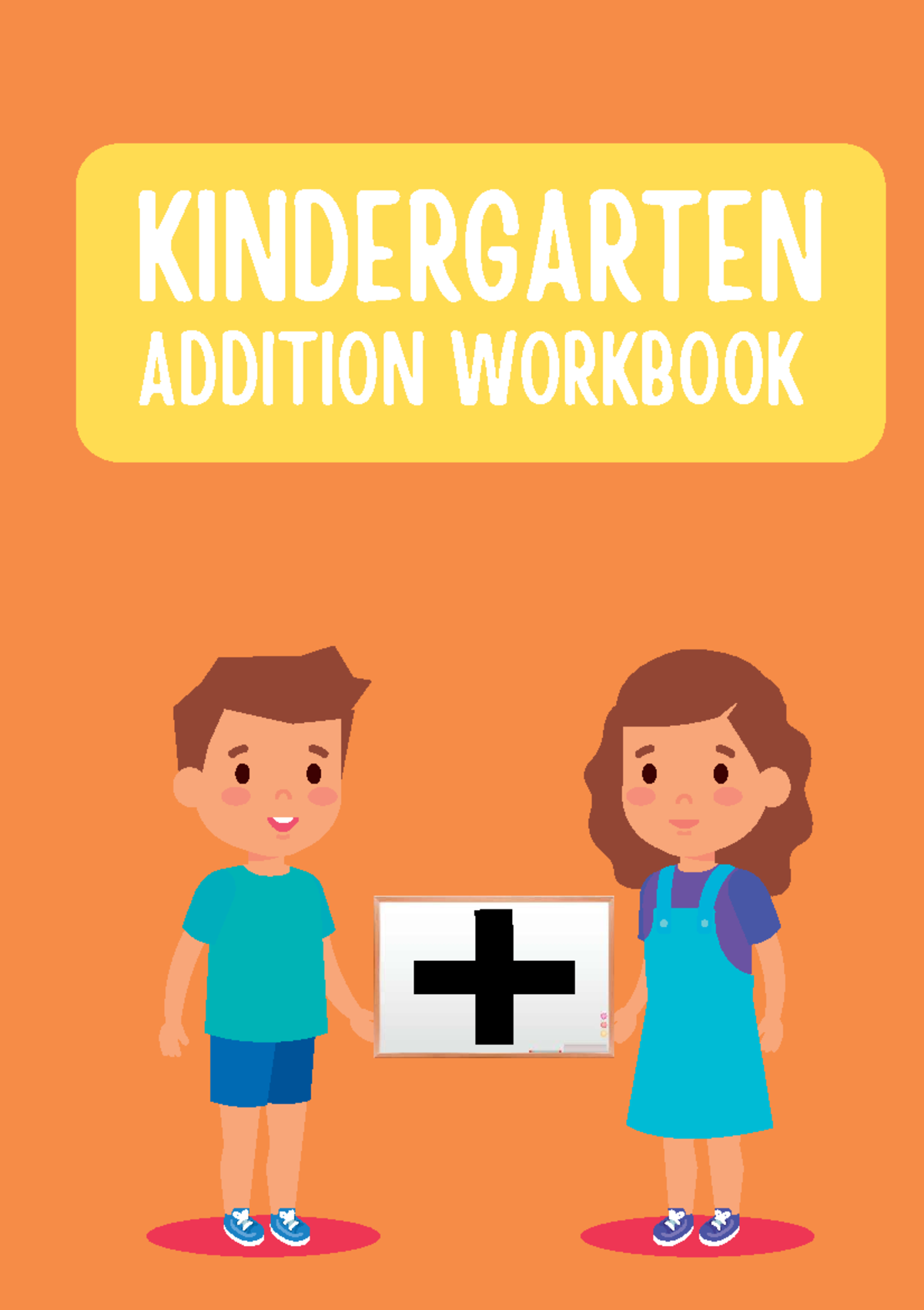 Fun and Colorful Kindergarten Addition Math Worksheet 25 A4 ...