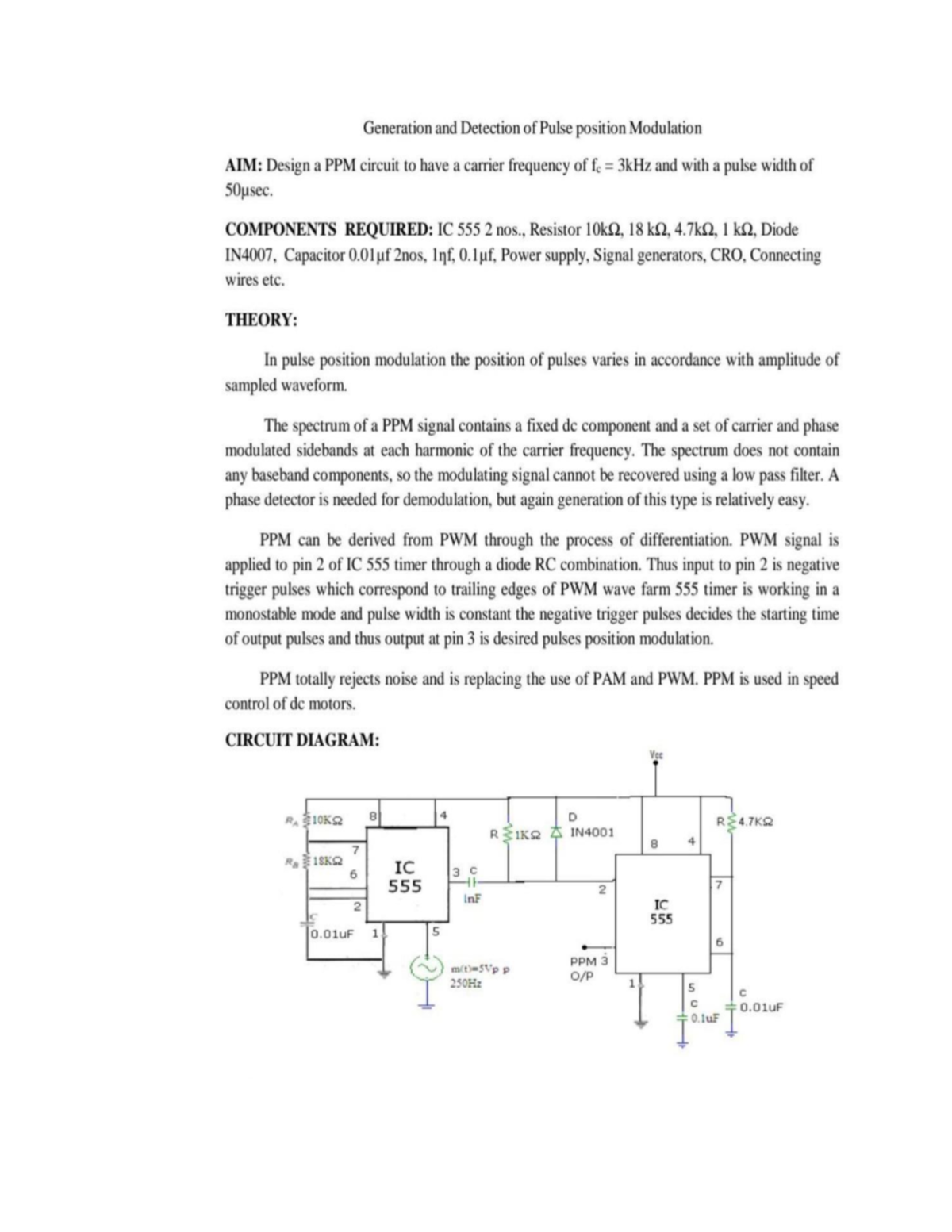 Pulse Position Modulation (PPM) - Lecture Notes - Studocu