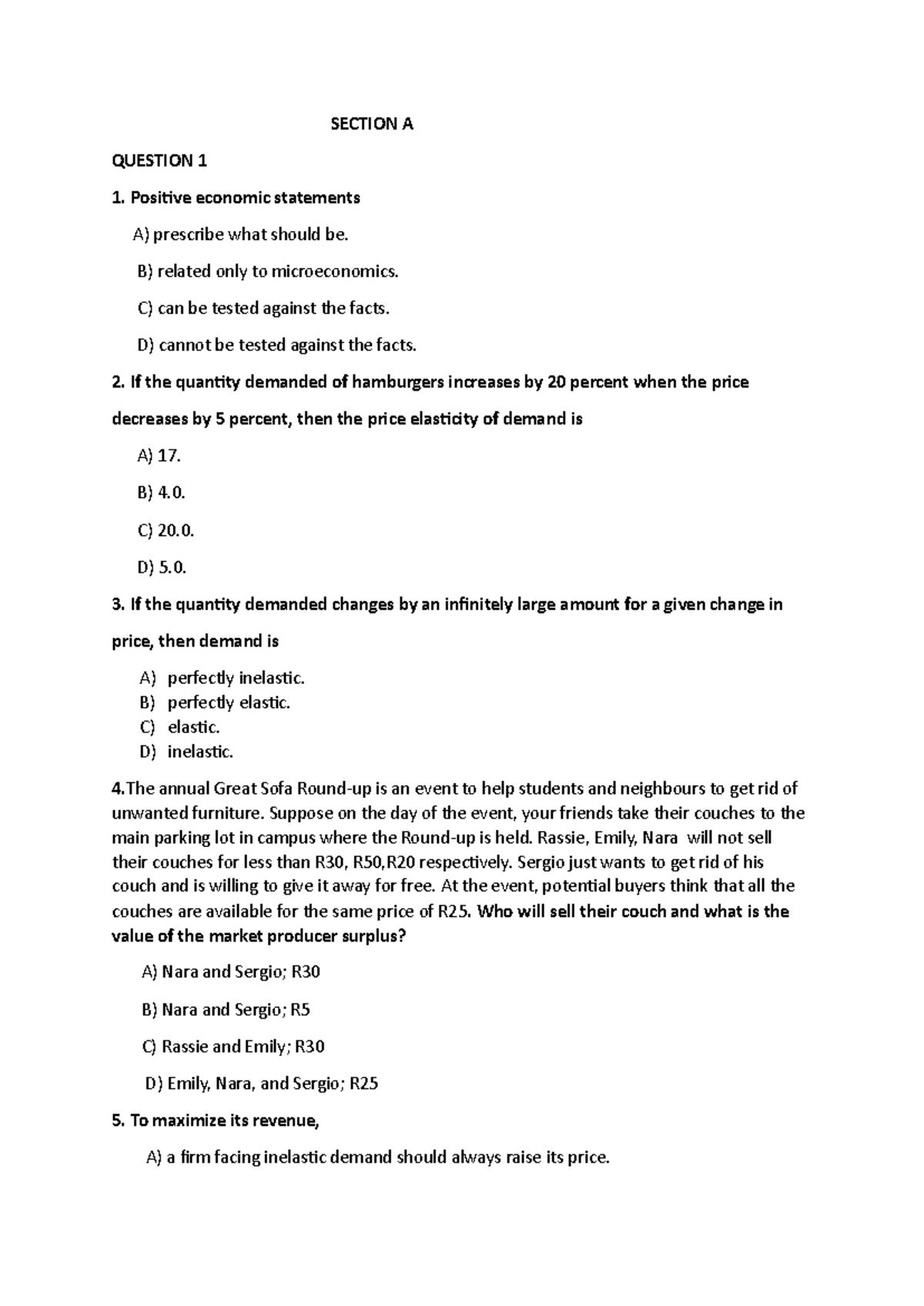 ECON 101 Midterm Exam Questions - Studocu