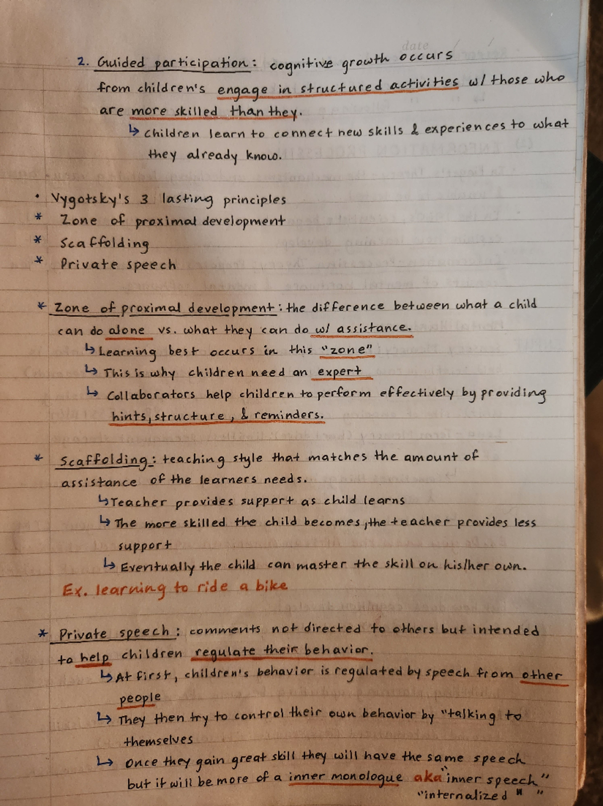 Theories of Development 8 - date 2. Guided participation: cognitive ...