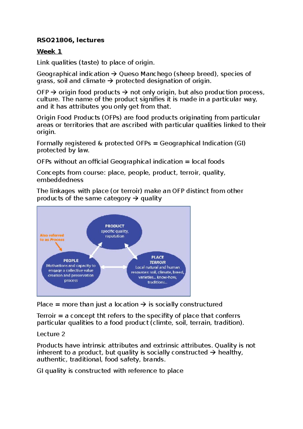 RSO21806, lecture notes on geographical indications and origin food ...