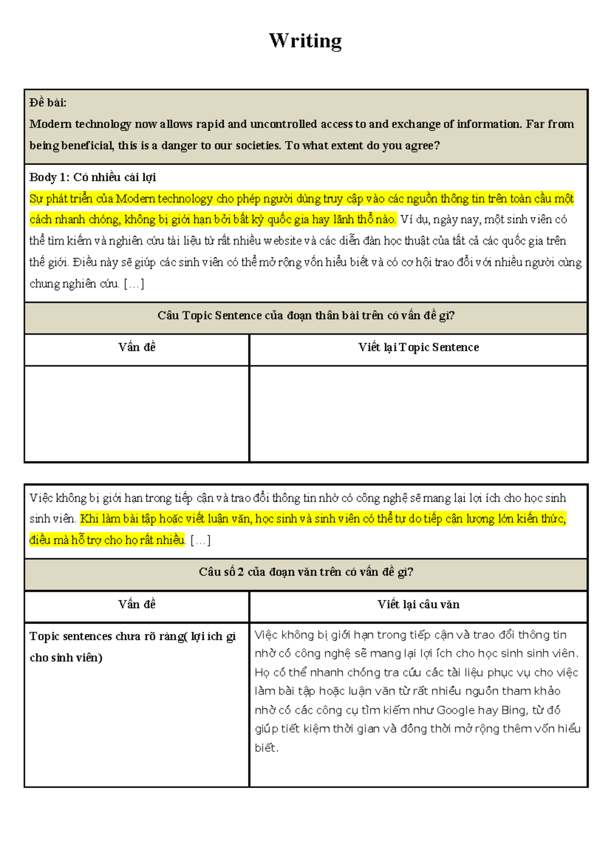 Lesson 8 Handout: Analyzing Modern Technology's Impact on Society - Studocu