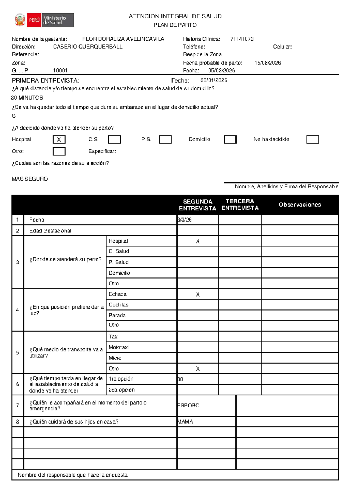 ATENCION INTEGRAL DE SALUD: PLAN DE PARTO - FLOR DORALIZA AVELINOAVILA ...