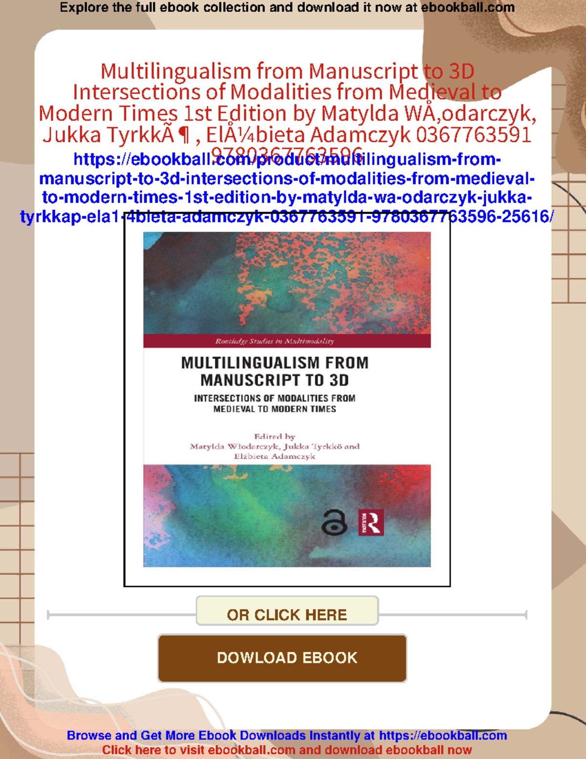 Multilingualism and Multimodality: Insights from Medieval to Modern ...