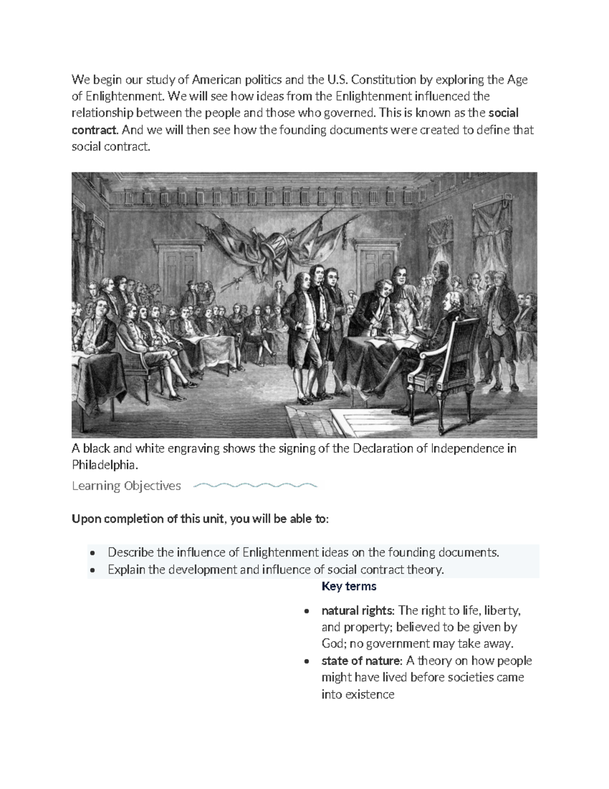 Influence of Enlightenment Ideas on the U.S. Constitution & Bill of ...