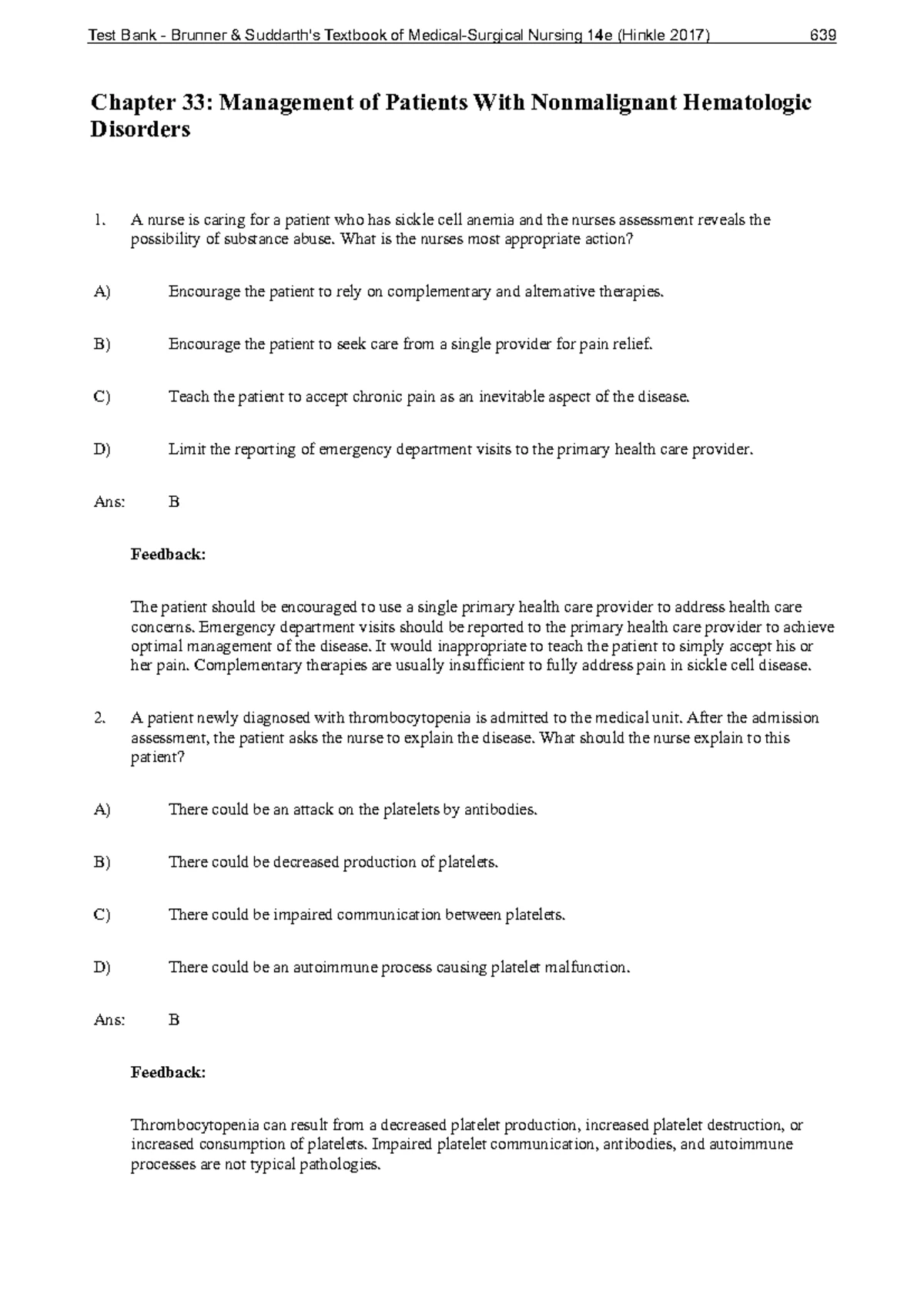 Ch 62 - Test bank - Chapter 62: Managements of Patients with Burn ...