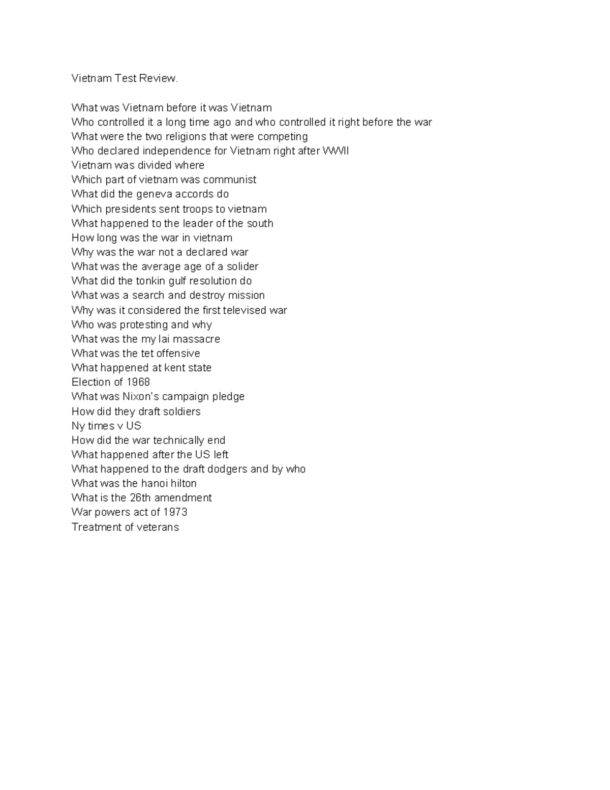 Vietnam War Review: Key Events, Figures, and Implications for Test ...